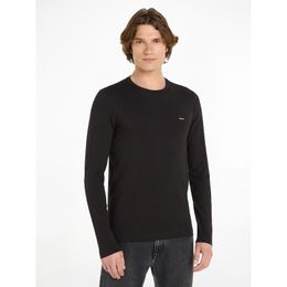Calvin Klein Langarmshirt »STRETCH SLIM FIT LS T-SHIRT« mit Markenlabel Ck Black 3XL 3XL Langarmshirt von Calvin Klein Menswear