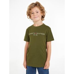Tommy Hilfiger Kurzarmshirt &raquo;U ESSENTIAL TEE S/S&laquo;, Kinder bis 16 Jahre mit Logostickerei Utility Olive 7 (122) 7 (122) Shirt von Tommy Hilfiger f&uuml;r...