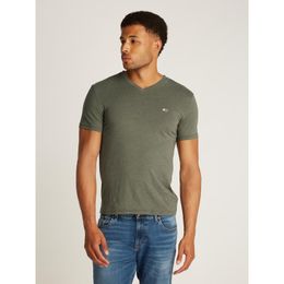 Tommy Jeans T-Shirt »TJM XSLIM JASPE VNECK TEE EXT« in Melange-Optik Fatigue Green XL XL T-Shirt von Tommy Jeans