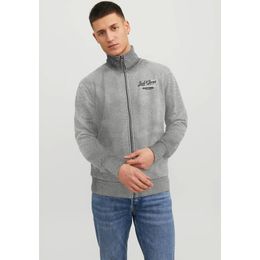 Jack & Jones JACK & JONES Sweatjacke &raquo;JJ JJANDY SWEAT ZIP HIGH NECK&laquo; Light Grey Melange XXL XXL Mit Stehkragen