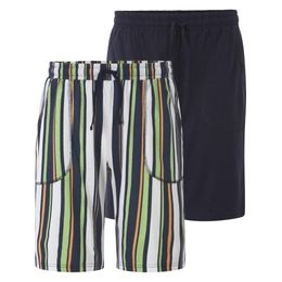 Babista Pyjamashorts 'Roderic' Herren Gr&ouml;&szlig;e XXXL dunkelblau / hellgr&uuml;n / orange / wei&szlig;