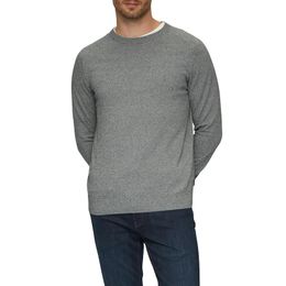 s.Oliver Strickpullover mit Rundhals und in melierter Optik slate grey melange M M Strickpulli für Herren von s.Oliver