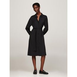 Tommy Hilfiger Hemdblusenkleid »FLUID VISCOSE SHIRT DRESS« fließende Viskose Qualität Black 38 - N-Gr N-Gr 38 Angenehmer Tragekomfort: Viskose