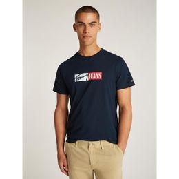 Tommy Jeans T-Shirt »TJM SLIM ENTRY GRAPHIC TEE EXT« mit Logo auf der Brust Dark Night Navy XL XL Stylisches T-Shirt von Tommy Jeans