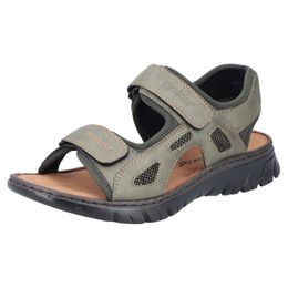 Rieker Sandale, Sommerschuh, Klettschuh, Outdoorsandale, in Trekking-Optik oliv 42 42 Sportive Sandale mit praktischen Klettriemchen