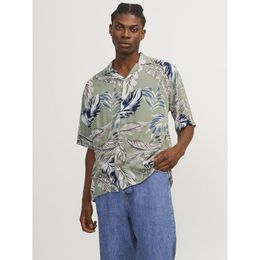 Jack & Jones JACK & JONES Hawaiihemd »JJEJEFF AOP RESORT SHIRT SS SN« oil green XS - N-Gr N-Gr XS Hawaii Hemd von Jack & Jones