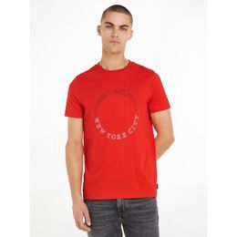 Tommy Hilfiger T-Shirt »MONOTYPE ROUNDLE TEE« Fireworks XL (50) XL (50) T-Shirt von Tommy Hilfiger Menswear