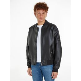 Calvin Klein Jeans Collegejacke »FAUX LEATHER BOMBER« in Lederoptik Ck Black XXL XXL Jacke von Calvin Klein Jeans Menswear