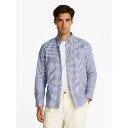Tommy Hilfiger Langarmhemd »FLEX POPLIN CLASSIC STP RF SHIRT« mit Sreifenmuster Wedge Blue / Optic White 3XL - N-Gr N-Gr 3XL Langarmhemd von TOMMY...