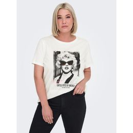 Only CARMAKOMA Kurzarmshirt »CARNEWMARILYN SS REG TEE LCS JRS« Cloud Dancer Print:MARILYN MONROE XL (54) XL (54) Shirt von Only CARMAKOMA