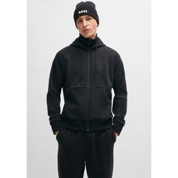 BOSS Green Kapuzensweatjacke &raquo;Snuggel&laquo; mit Kordel Black001 M M Sweatjacke von BOSS Green Menswear