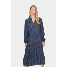 Saint Tropez Sommerkleid »EdaSZ Maxi Dress« mit Volant Ombre Blue Big Nature Verse L (40) - N-Gr N-Gr L (40) 3/4-Ärmel und loose fit Passform:...