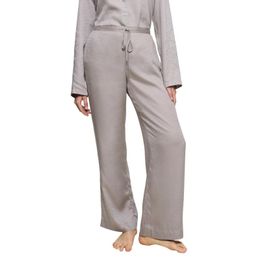 Triumph Homewearhose »Silky Sensuality Trousers« mit Monogram-Jaquard SILENT GREY 44 - N-Gr N-Gr 44 Weit geschnittene Hose