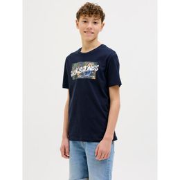 Jack & Jones JACK & JONES JUNIOR T-Shirt &raquo;JJHAWAII SHAPE TEE SS CREW NECK JNR&laquo; Sky Captain 164 164 Kurzarm-Design, optimal f&uuml;r w&auml;rmere Tage oder als Layering-Basis