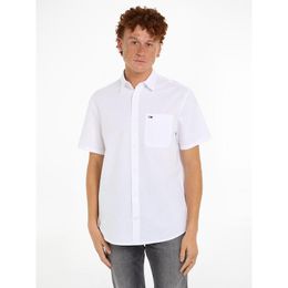 Tommy Jeans Kurzarmhemd »TJM REG LINEN BLEND SS SHIRT« mit Logostickerei White 3XL - N-Gr N-Gr 3XL Kurzarm und Casual Stil, perfekt für entspannte...