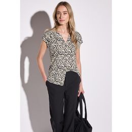 Street One Shirttop mit All-Over Print moonstone sand 46 46 Shirt von Street One