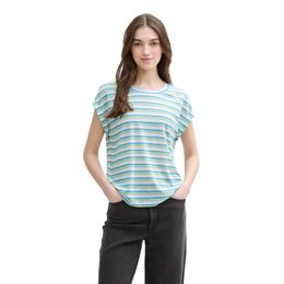 Tom Tailor Denim Damen Tom Tailor Denim T-Shirt mit Streifen Muster bunt S (36)