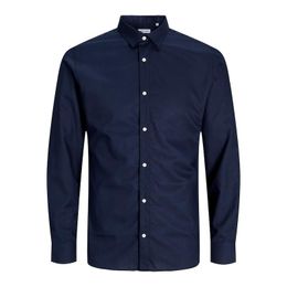 Jack & Jones JACK & JONES Langarmhemd »JJJOE STRUCTURE SHIRT LS AW24« Navy Blazer XXL - N-Gr N-Gr XXL Businesshemd von Jack & Jones