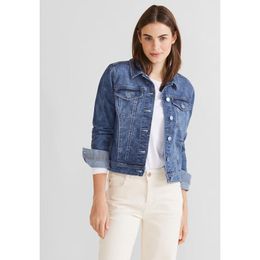 Street One Jeansblazer in mittelblauer Waschung indigo random wash 46 46 Kurze Jeansjacke von Street One