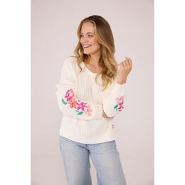 LIEBLINGSSTÜCK LIEBLINGSSTÜCK Strickpullover »AminaL« mit Stickerei am Ärmel offwhite 38 38 Femininer Pullover mit Stickerei von Lieblingsstück
