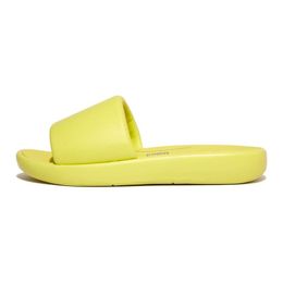 fitflop Pantolette »IQUSHION D-LUXE PADDED LEATHER SLIDES«, Sommerschuh, Schlappen mit breiter Bandage gelb 37 37 Lässiger Sommerschuh zum Schlupfen