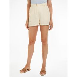 Tommy Hilfiger Shorts »COTTON LINEN SHORT« mit Logostickerei calico 40 - N-Gr N-Gr 40 Shorts von Tommy Hilfiger