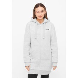 Bench. Sweatjacke »HANSLEY« GREY MARL 36 36 Lange und kuschelige Sweatjacke von Bench