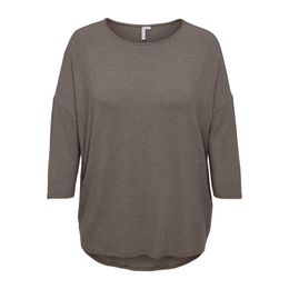 Only CARMAKOMA 3/4-Arm-Shirt »CARLAMOUR 3/4 TOP JRS NOOS« Falcon M (46/48) M (46/48) Lässiges 3/4-Arm-Shirt mit Rundhalsausschnitt, ideal für den...