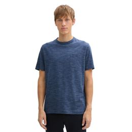 Tom Tailor T-Shirt in Melange Optik nighttime blue multi inject L L T-Shirt von Tom Tailor