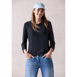 Cecil 3/4-Arm-Shirt mit Struktur universal blue XL (44) XL (44) Leichtes Strickshirt von Cecil