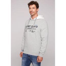 CAMP DAVID Kapuzensweatshirt, mit Frontprint granite melange XL XL Sweatshirt von CAMP DAVID
