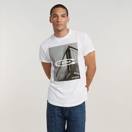 G-Star Raw G-STAR T-Shirt »HQ oldskool logo lash r t« white L L Kurzarm-Design, ideal für Sommer und Freizeitaktivitäten
