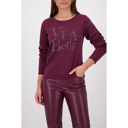monari Sweatshirt »Sweatshirt Sweat Schmuckschrift« Regular fit mit Rundhalsausschnitt bordeaux 44 44 Stylisches Langarmshirt von monari