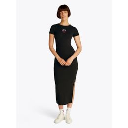 Tommy Jeans Jerseykleid »TJW BODYCON LOGO 2 DRESS« mit Logostickerei, mit Kurzarm, in Midi-Länge Black XL (42) - N-Gr N-Gr XL (42) Jerseykleid von...