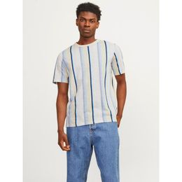 Jack & Jones JACK & JONES T-Shirt &raquo;JPRBLAPALMA AOP SS TEE CREW NECK SN&laquo; summer sand L L Kurzarm und regular fit Passform, ideal f&uuml;r den Alltag