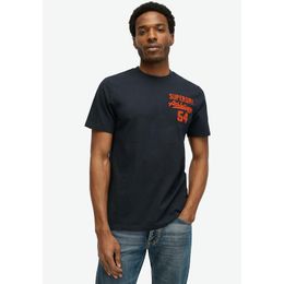 Superdry Kurzarmshirt »EMBROIDER SUPERSTATE LOGO TEE« Eclipse Navy L L Bedrucktes Shirt von Superdry