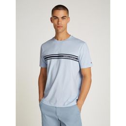 Tommy Hilfiger Rundhalsshirt »CENTRAL CHEST STRIPE TEE« Breezy Blue XXL XXL T-Shirt von Tommy Hilfiger Menswear