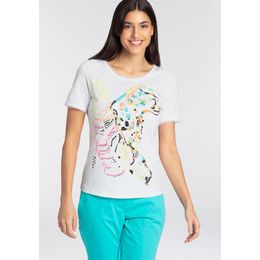 Sportalm KITZBÜHEL Rundhalsshirt mit Frontprint Bright White 38 38 Trendiges Shirt mit Frontdruck von Sportalm Kitzbühel