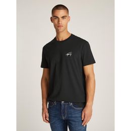 Tommy Jeans T-Shirt »TJM REG SIGNATURE TEE EXT« in Unifarbe Black XXL XXL Basic T-Shirt von Tommy Jeans
