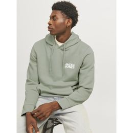 Jack & Jones JACK & JONES Kapuzensweatshirt »JJECORP LOGO SWEAT HOOD NOOS« mit Logo Print Iceberg Green Detail:Small Print S S Herren-Sweatshirt von Jack & Jones
