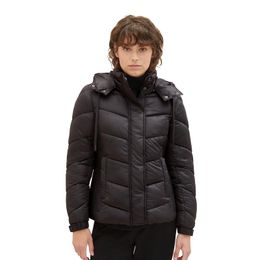 Tom Tailor Steppjacke mit Kapuze mit recyceltem Polyester deep black M (38) M (38) Steppjacke mit abnehmbarer Kapuze von Tom Tailor