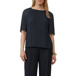 s.Oliver BLACK LABEL Kurzarmbluse mit Struktur BLUE 38 38 Bluse von s.Oliver BLACK LABEL