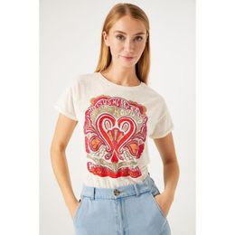 Garcia Print-Shirt off white M M T-Shirt von Garcia