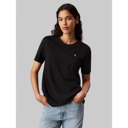 Calvin Klein Jeans T-Shirt &raquo;CK EMBRO BADGE REGULAR TEE&laquo; mit Logopatch Ck Black M (38) M (38) Shirt von Calvin Klein Jeans Womanswear