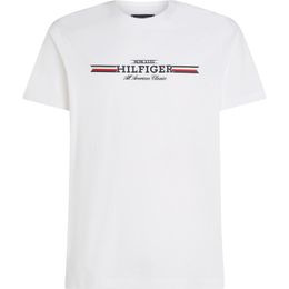 Tommy Hilfiger Big & Tall TOMMY HILFIGER BIG & TALL Kurzarmshirt »BT-HILFIGER CHEST STRIPE TEE-B« Aufdruck des Markenlogos und -namens, in Großen Größen White 3XL 3XL Shirt...