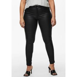 Only CARMAKOMA Skinny-fit-Jeans »CARPUNK REG SK COATED PANTS« mit edel glänzender Beschichtung crow 863 46 - N-Gr N-Gr 46 Skinny-Fit-Jeans mit...