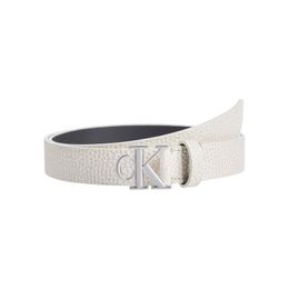 Calvin Klein Jeans Lederg&uuml;rtel &raquo;MONO PLAQUE LTHR BELT 25MM PB&laquo; mit Logoschnalle Birch