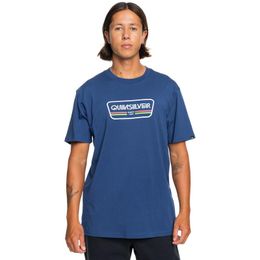 Quiksilver T-Shirt »Range Life Front« Estate Blue M M Stoff: Baumwoll-Jersey-Stoff [160 g/m2]