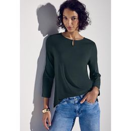Street One 3/4-Arm-Shirt mit Cut-Out Ausschnitt hunter green 42 42 Shirt von Street One