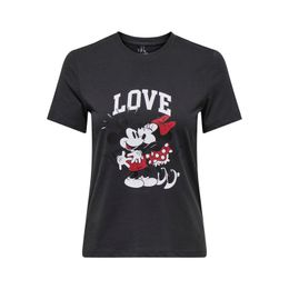 Only Kurzarmshirt »ONLMICKEY LIFE REG S/S VALENTINE TOP JRS« mit Mickey und Minni Druck Phantom Print:Love kiss XL (42) XL (42) Regular Fit...